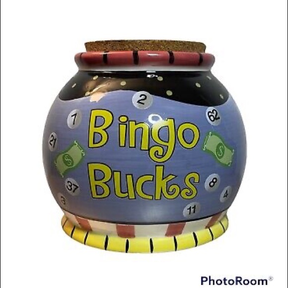 GANZ | Other | Bella Casa By Ganz Bingo Bucks Jar With Cork Top | Poshmark